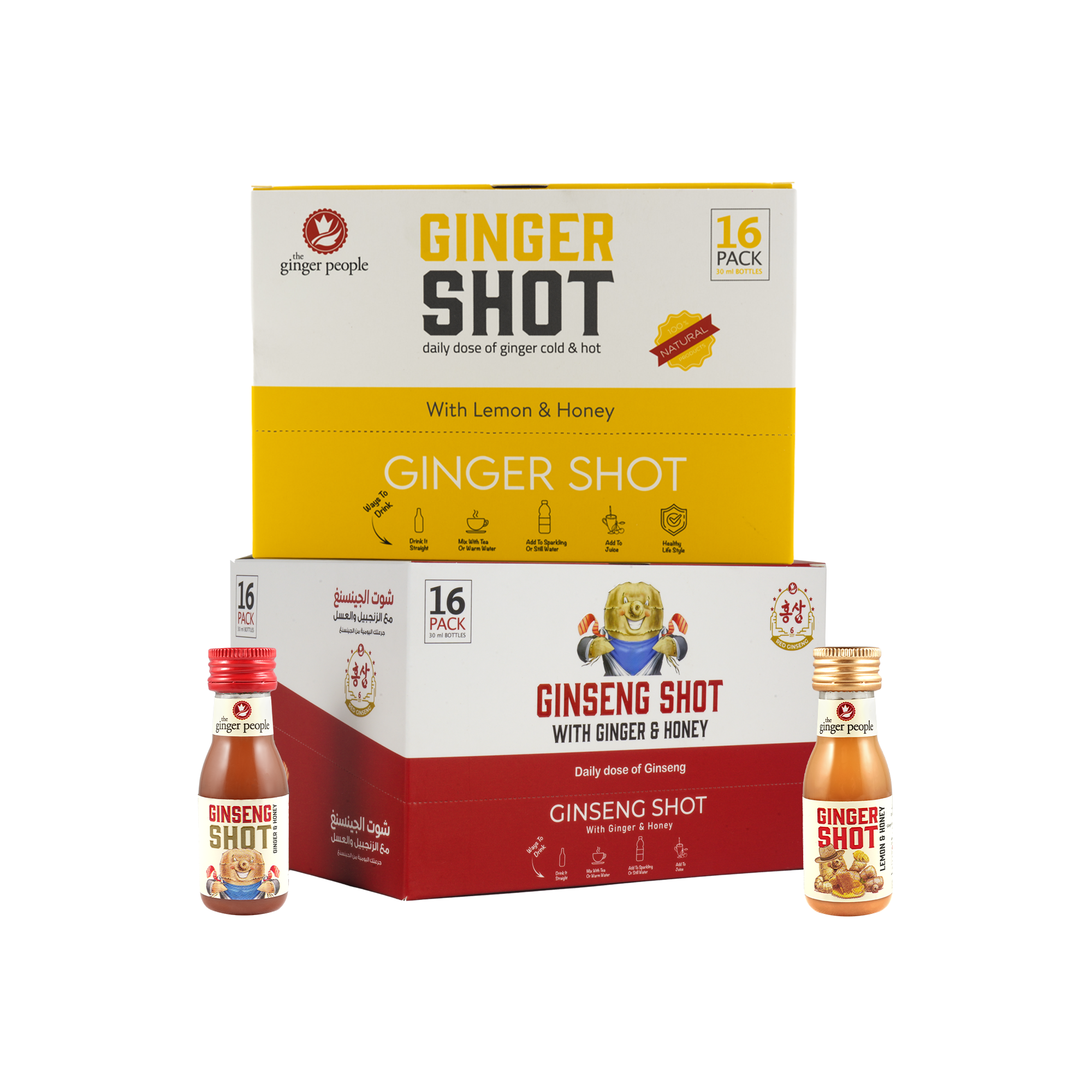 Al Malaky Royal - Shot Set | Ginger Shot, Ginseng Honey.